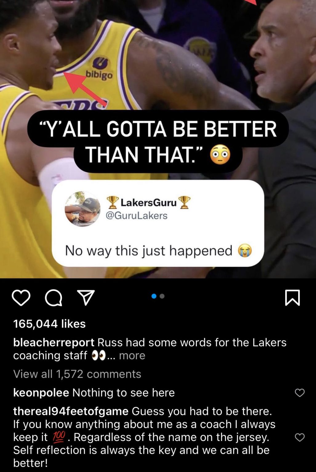 Lakers assistant coach responds to viral video of him and Russell ...