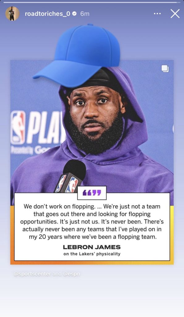 LeBron's former teammate made sure to send him Instagram story of ...