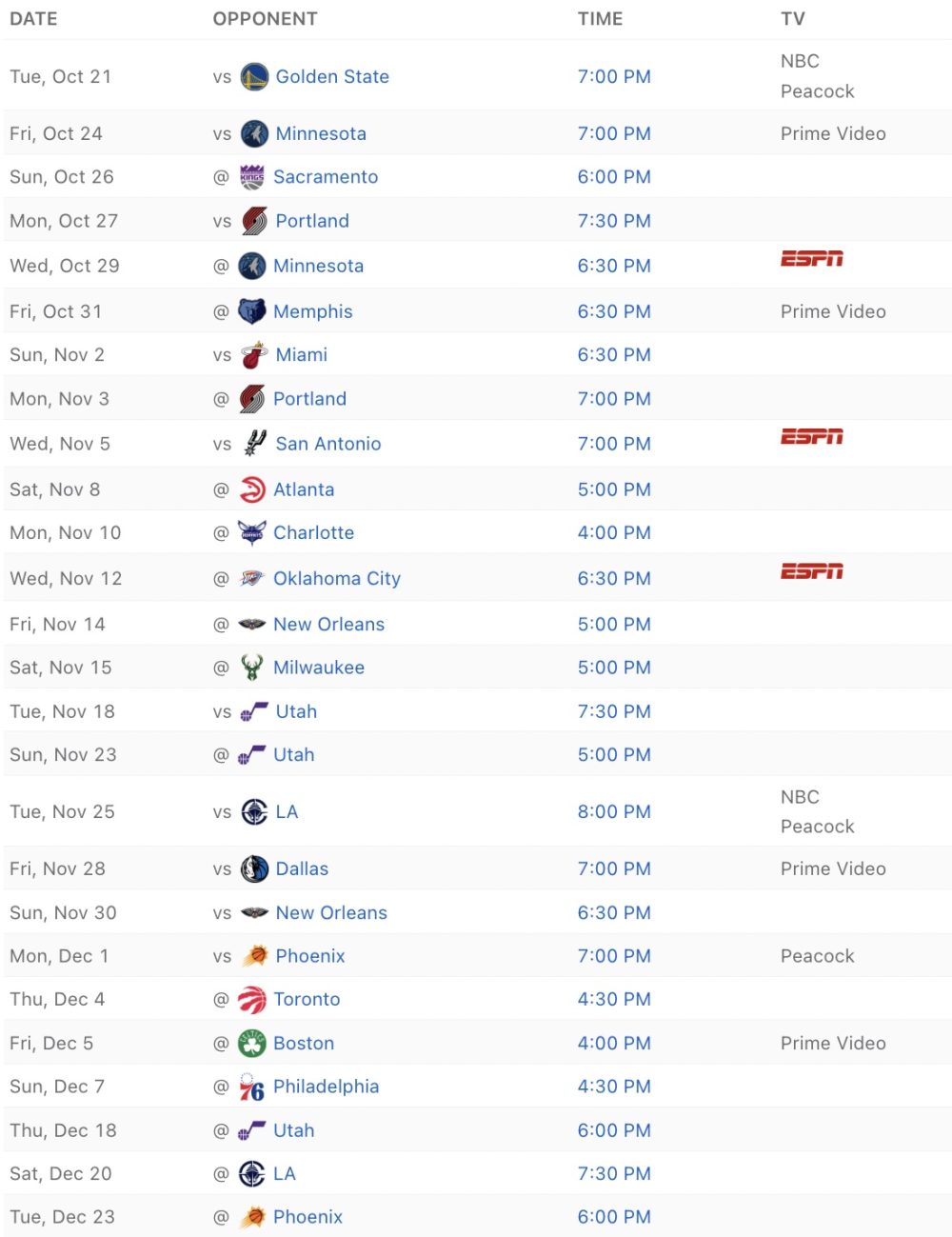 Los Angeles Lakers 2025-26 Regular Season Schedule - Lakers Daily